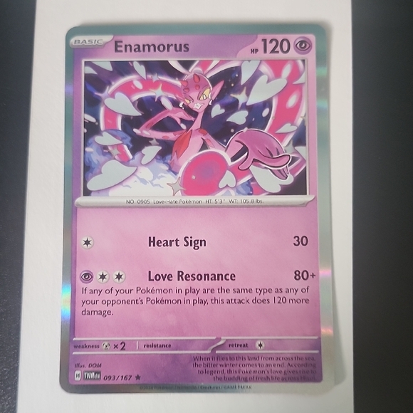 Pokemon | Other | Pokemon Enamorus Card Pink And Purple | Poshmark